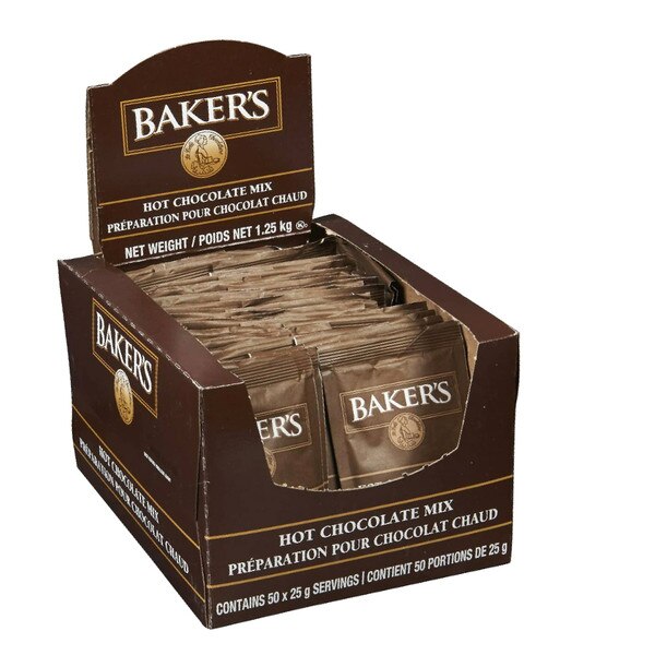 Bakers Hot Chocolate Packets (2 x 50/25g)